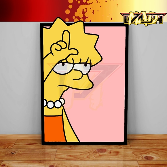 Disney | Art | Custom Lisa Simpson Loser Aesthetic Poster Cartoon ...